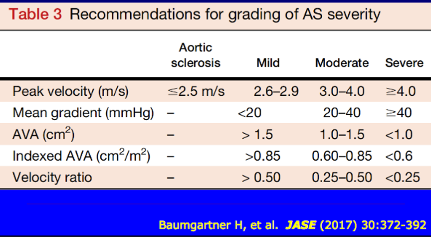 2. Assessment of Severity of AS : Quantitative assessment - Critical ...